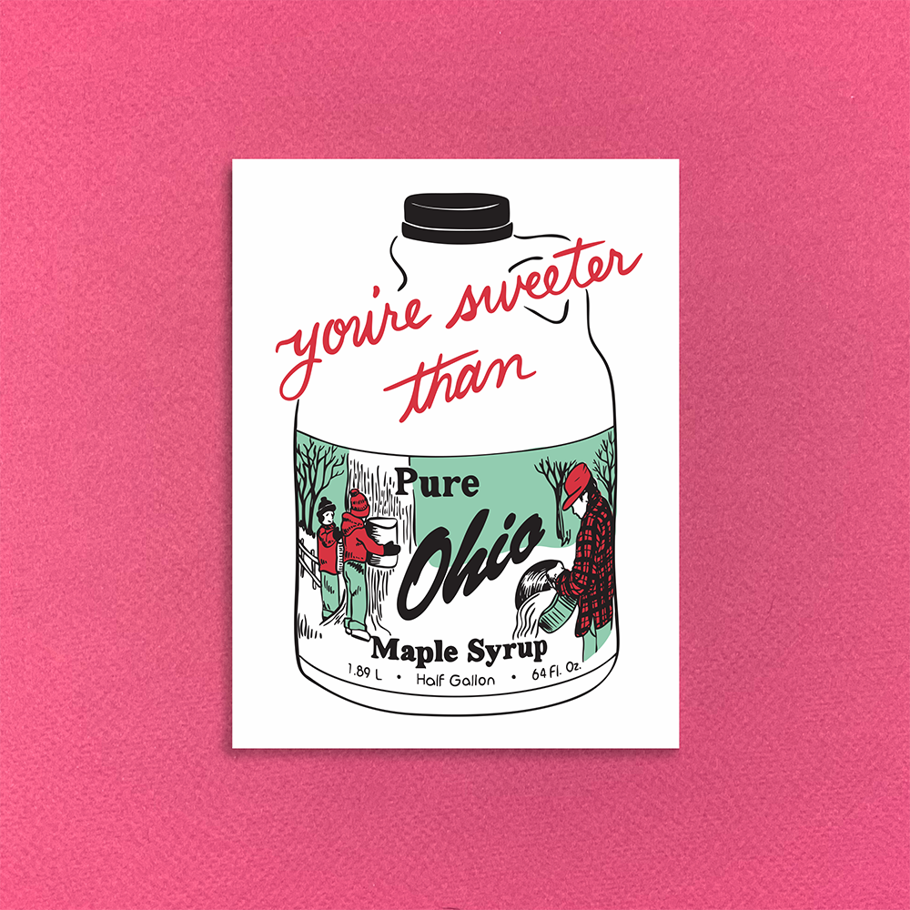 Ohio Maple Syrup Greeting Card – Wild Arugula Press